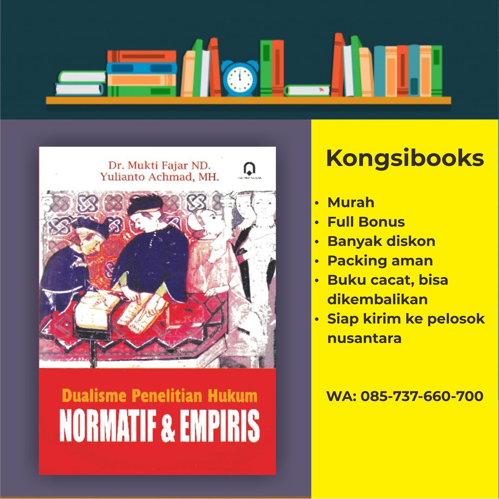 Jual DUALISME PENELITIAN HUKUM NORMATIF DAN EMPIRIS MUKTI FAJAR ...