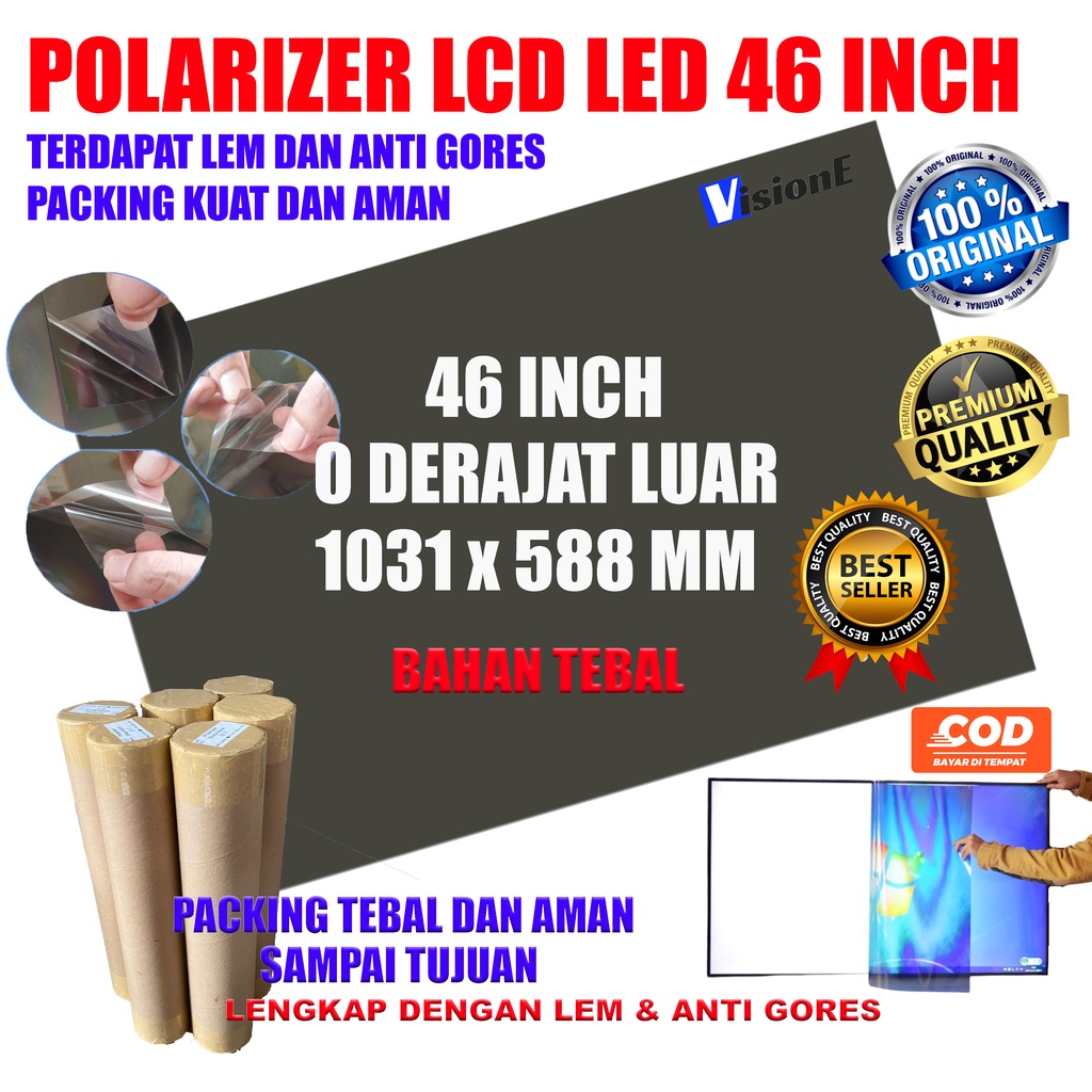 Jual POLARIZER LCD LED 46 INCH 0 DERAJAT BAGIAN LUAR POLARIS LCD 46INC ...