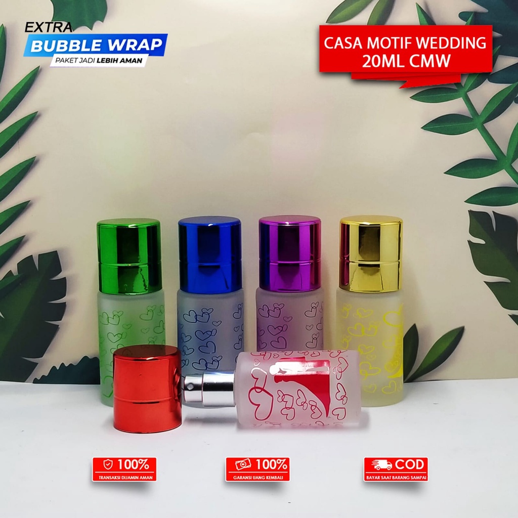 Jual BOTOL PARFUM SPRAY 20 ML | MOTIF WEDDING | 1 LUSIN | Shopee Indonesia