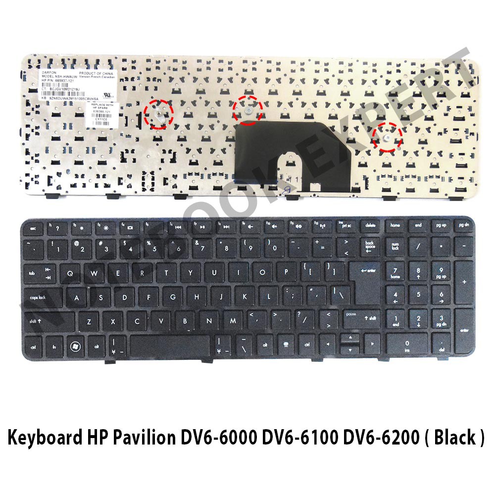 Jual Keyboard Hp Pavilion Dv6-6000 Dv6-6100 Dv6-6200 ( Black ) | Shopee ...