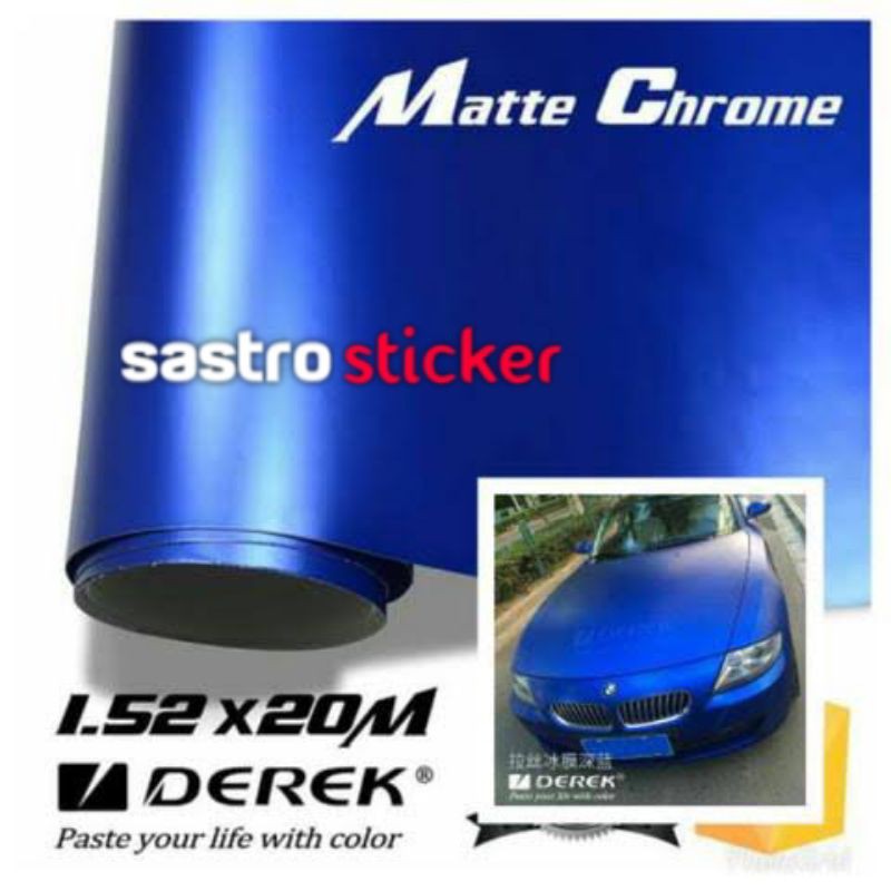 Jual Stiker skotlet mobil matte krom doff biru tua stiker wrapping ...