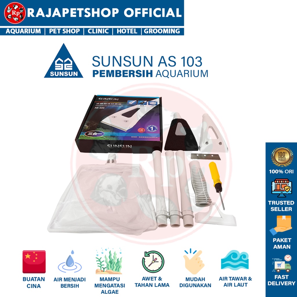 Jual ( PEMBERSIH AQUARIUM ) SUNSUN AS 103 AQUARIUM CLEANING SET ...