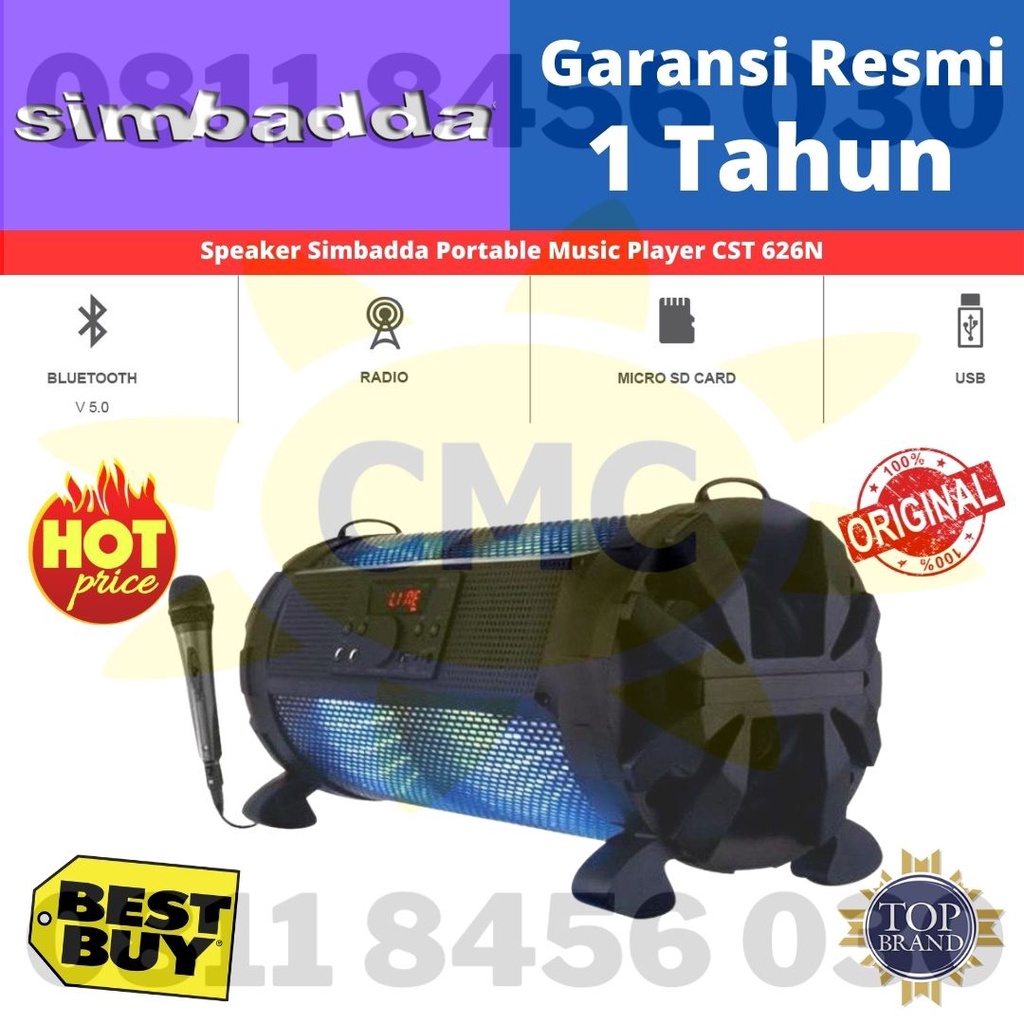 Jual Speaker Simbadda Portable Music Player CST 626N 626 N Free 1 Mic ...