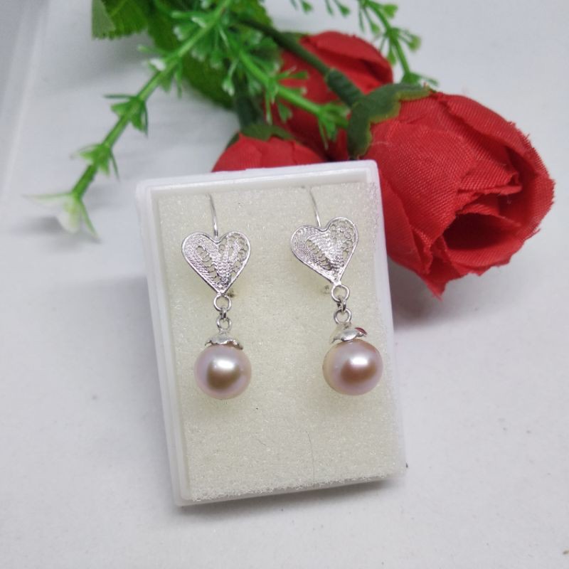 Jual anting Kendari love perak mutiara tawar | Shopee Indonesia