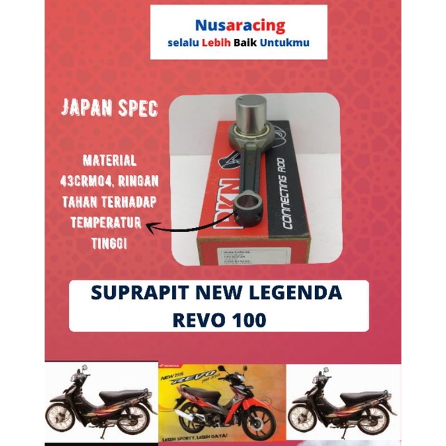 Jual STANG SEHER SUPRAPIT NEW REVO 100 LEGENDA KTM RKN JAPAN TAHAN PANAS TAHAN GESEKAN | Shopee ...