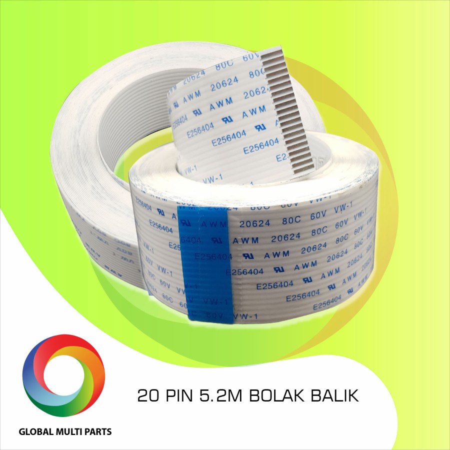 Jual kabel flexi 20 pin 5.2meter bolak balik lebar 26 mm | Shopee Indonesia