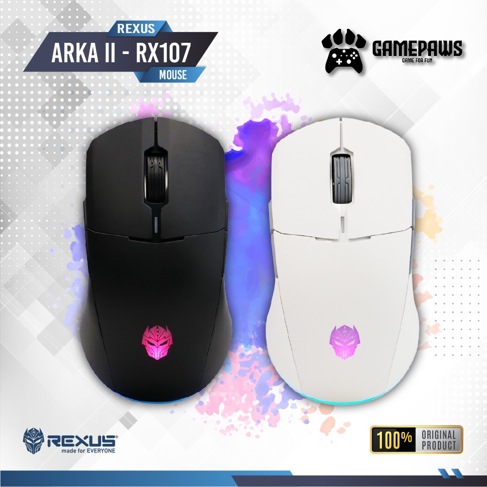 Jual REXUS ARKA II RX-107 Wireless Dual Conection Gaming Mouse ARKA 2 ...