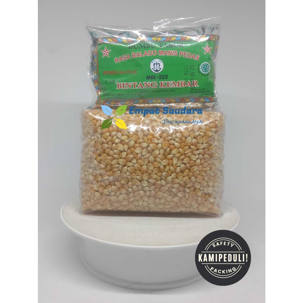 Jual (PAKET HEMAT) JAGUNG POPCORN 1 KG DAN BUMBU TABUR BALADO 250 GRAM ...