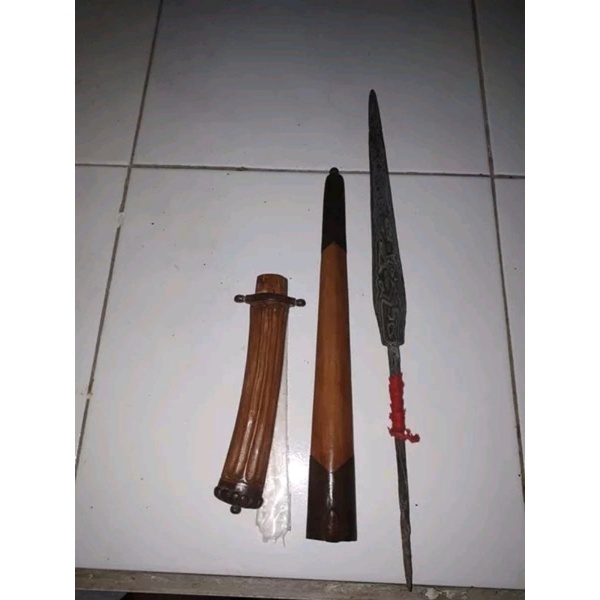 Jual Tombak biring sepuh Tus Tangguh Mataram Pamor wos wutah | Shopee ...