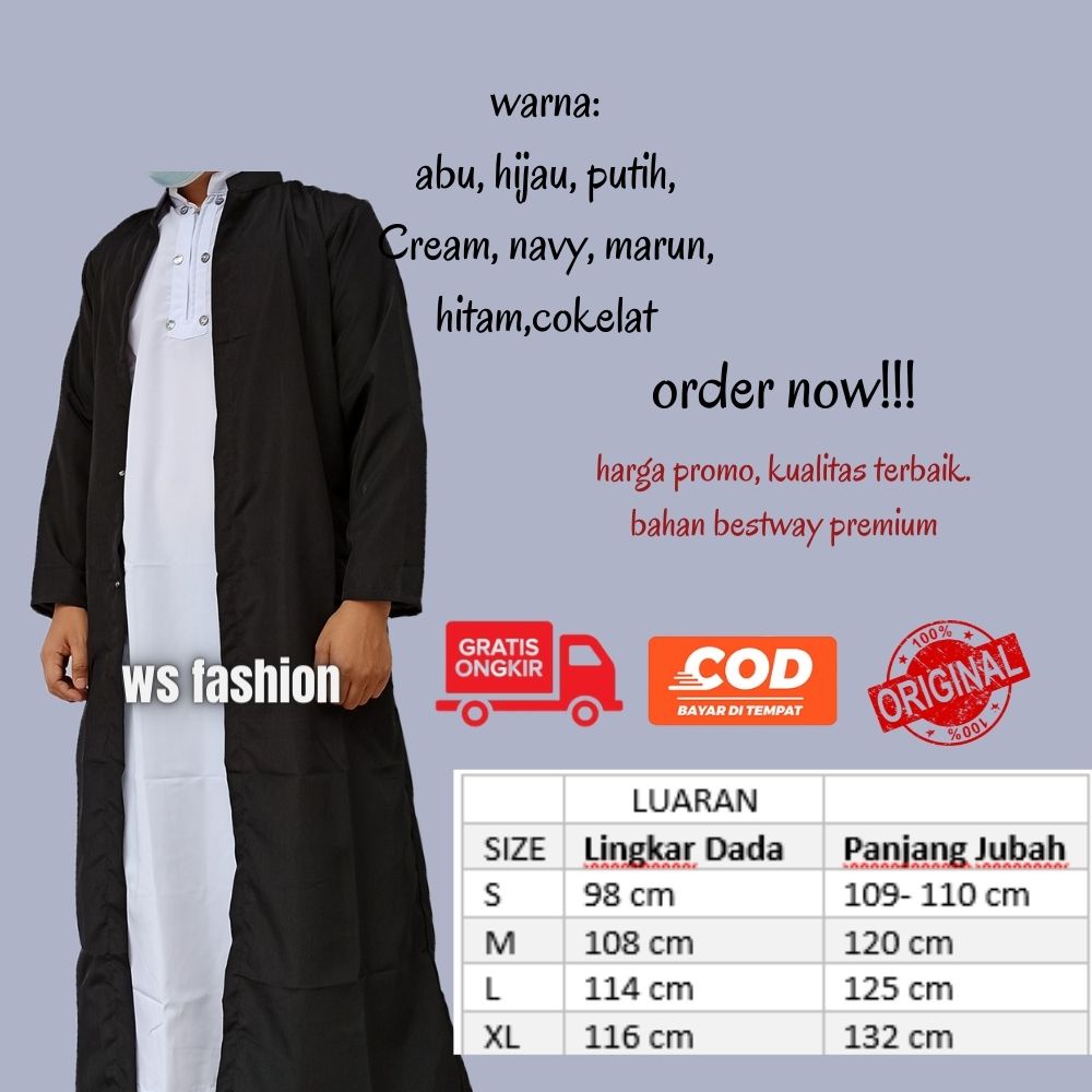 Jual JUBAH HABIB TWIS HIGT /GAMIS PRIA SAUDI IKHWAN//JUBAH LUARAN PRIA ...