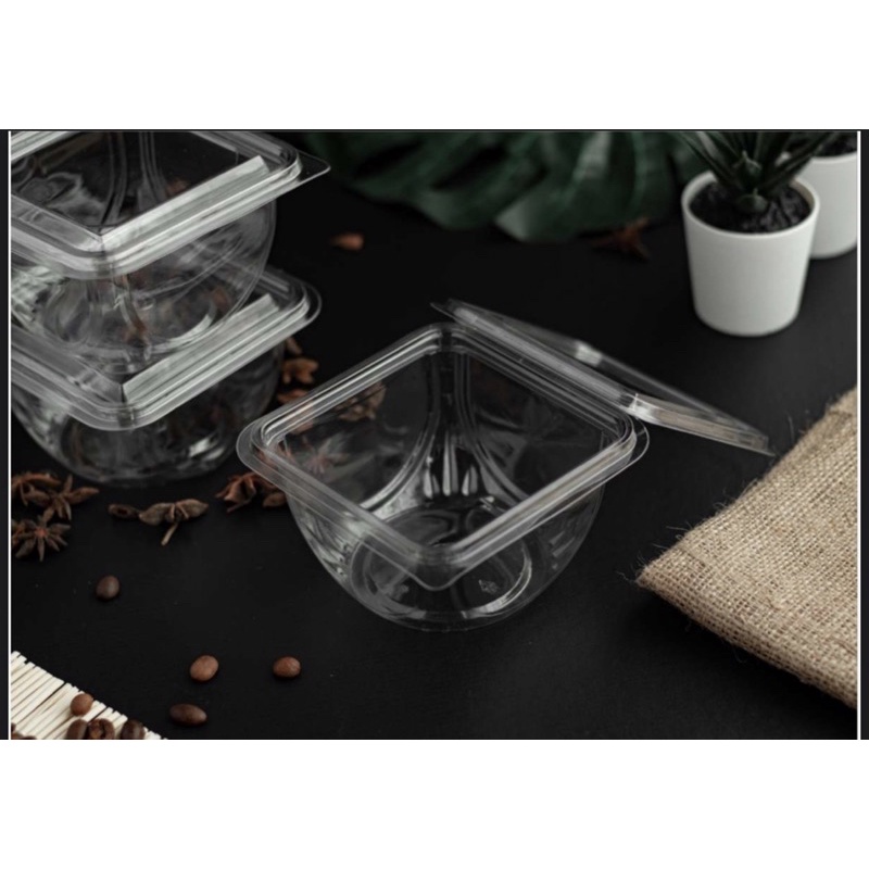 Jual MIKA SALAD BUAH MURAH / CAKE BOWL / MANGKOK PLASTIK / MIKA KOTAK 500ML (ISI 25PCS) | Shopee ...