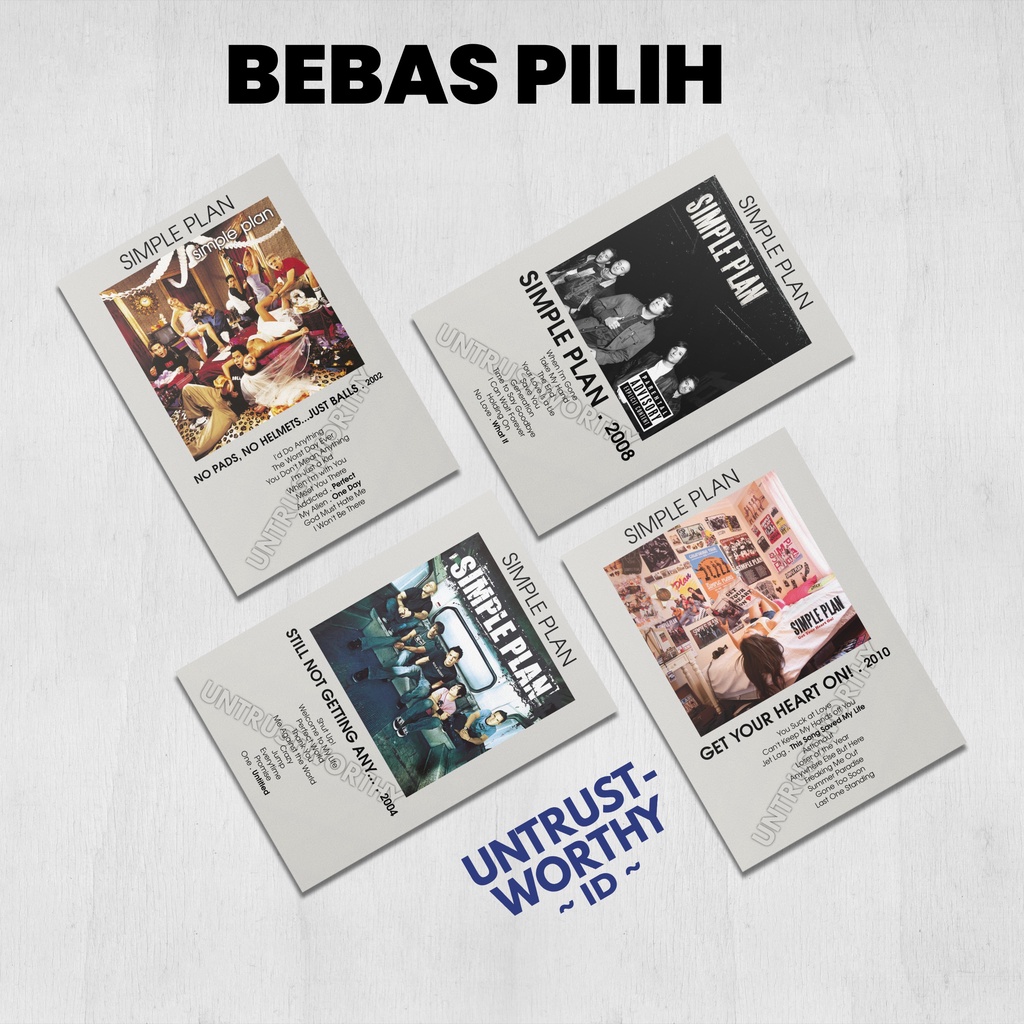 Jual Poster Simple Plan Album dan EP Ukuran A5 (4-7pcs) | Shopee Indonesia