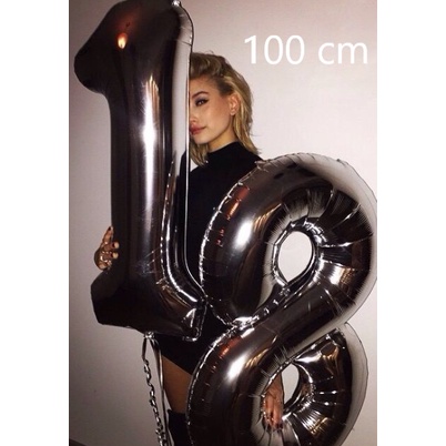 Jual (Grosir) Balon Angka Super Jumbo 100 cm Hitam | Shopee Indonesia