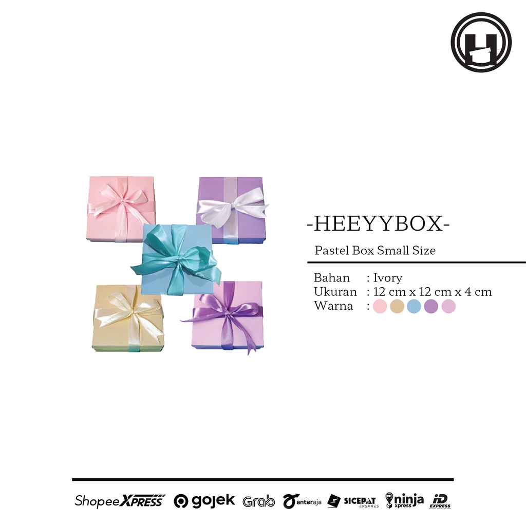 Jual HEEYYBOX | SMALL SIZE - Pastel Box Model Tutup Pisah / Kotak Kado ...