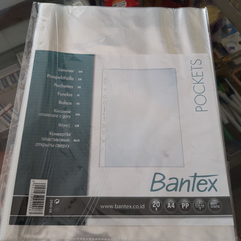 Jual plastik pocket bantex a4 / pp pocket bantex a4 / pp pocket bantex ...