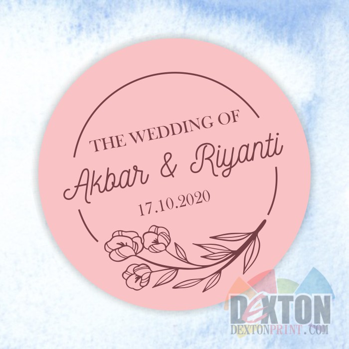 Jual 1 pack (isi 60 pcs) Sticker Stiker Bulat Label Souvenir Pernikahan ...