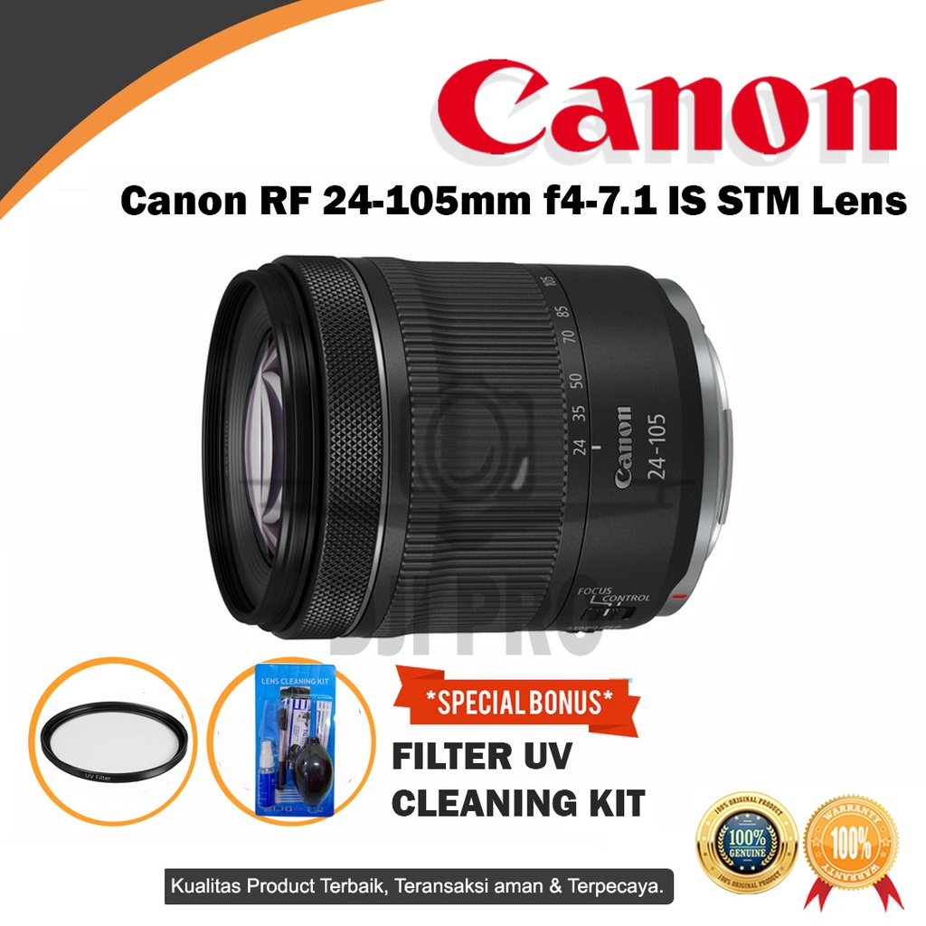 Jual Canon RF 24-105mm f4-7.1 IS STM Fullframe Lens / Lensa Canon 24-105 mm f/4-7.1 IS STM ...