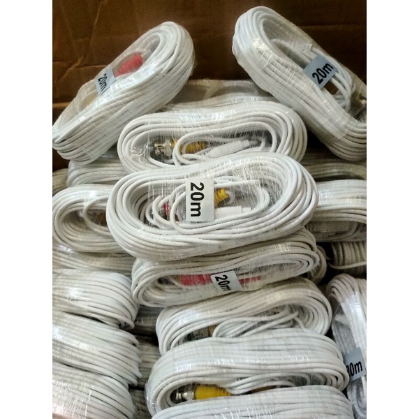 Jual Kabel CCTV sudah jadi / Kabel jadi Cctv 20m (WARNA PUTIH) | Shopee ...