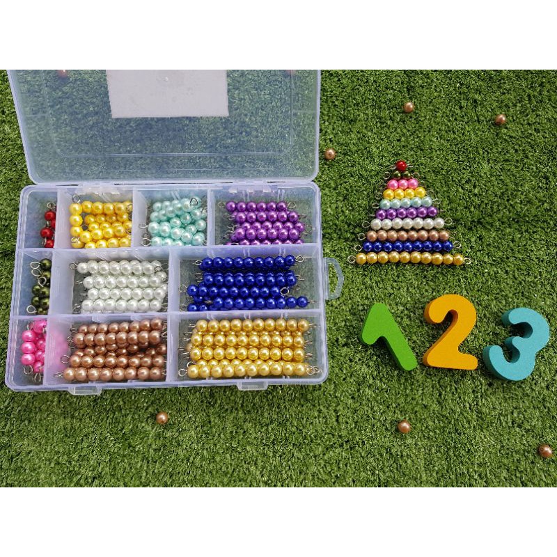 Jual Counting beads / decanomial beads montessori / alat bantu hitung ...