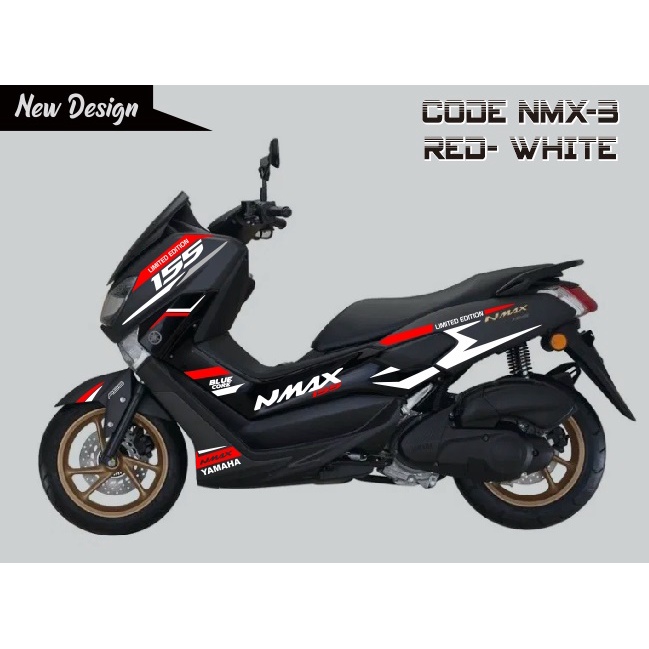 Jual CUTING STIKER NMAX LAMA KODE NMX-3 RED WHITE | Shopee Indonesia