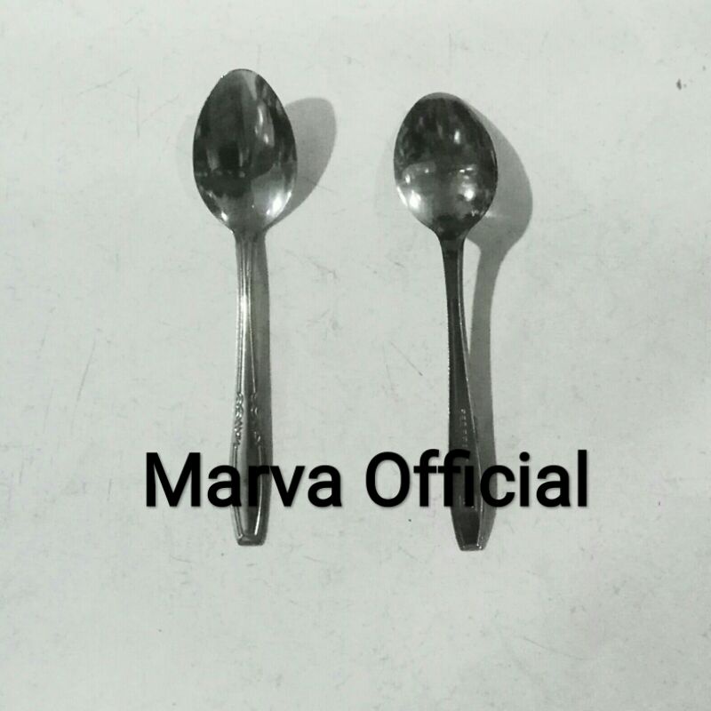Jual SENDOK MAKAN ES MINUM stainless steel stainles stenlis logam putih ...