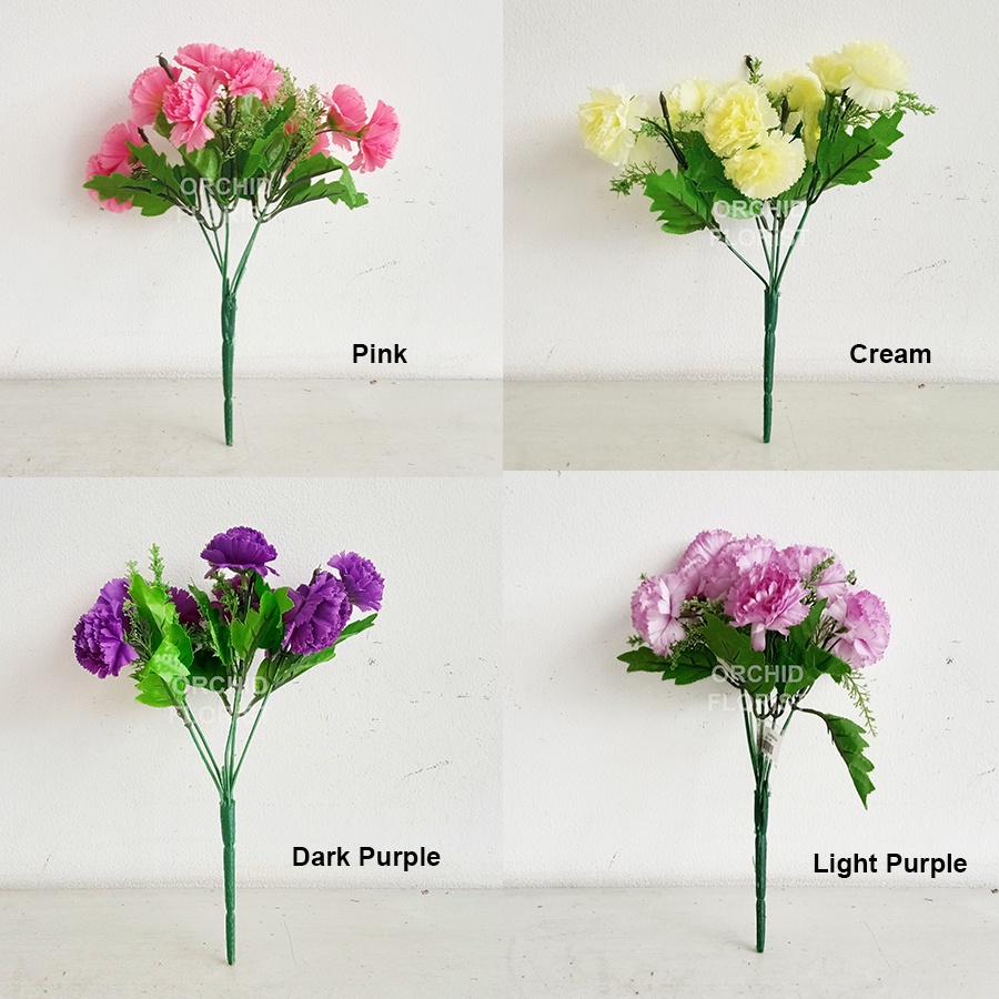 Jual Bunga Palsu / Artificial Flower - Carnation Kecil X5 | Shopee ...
