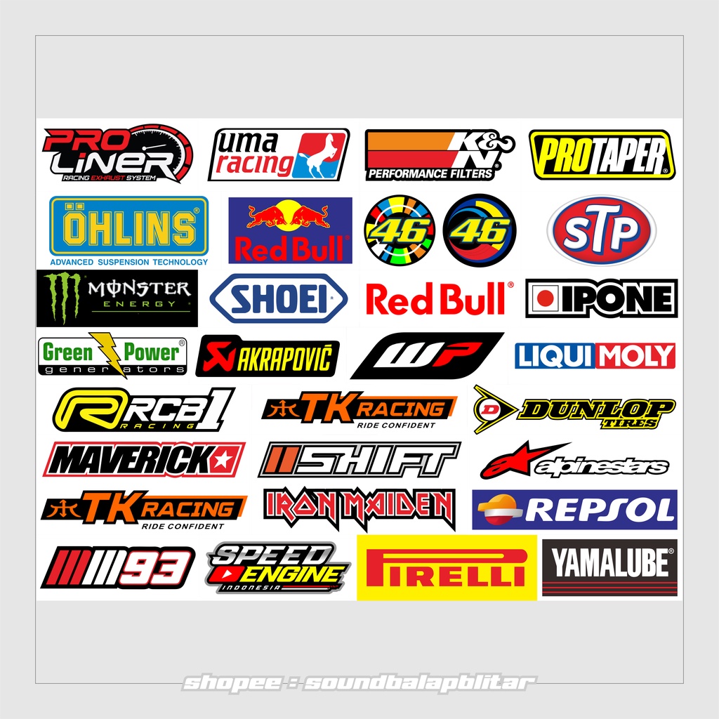 Jual Stiker Racing / Stiker Motor / Sponsor - Isi 27, 29, 30 - RCB ...