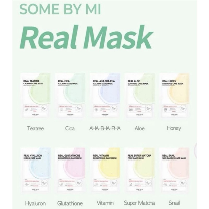 Jual [BPOM] SOME BY MI Real Care Sheet Mask 20gr | Shopee Indonesia