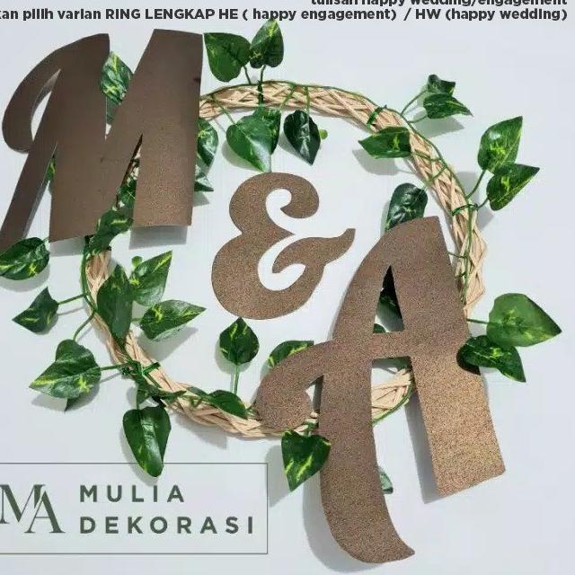 Jual Ring Rotan Lingkaran Dekorasi Backdrop Lamaran Nikahan + Inisial ...