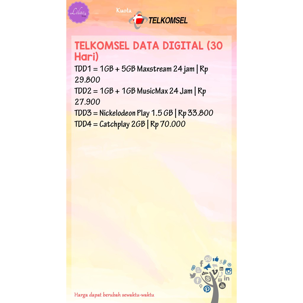 Jual KUOTA TELKOMSEL DATA DIGITAL 30 HARI | Shopee Indonesia