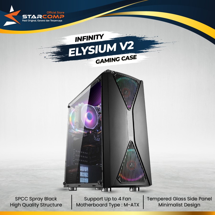 Jual Gaming Case Infinity Elysium V2 Casing Komputer Tempered | Shopee ...