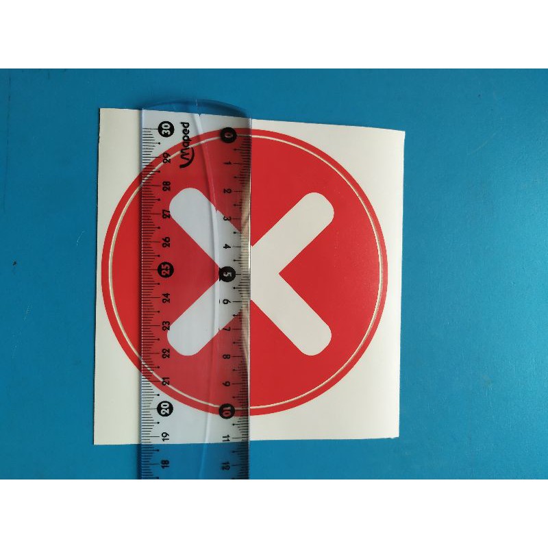 Jual stiker TANDA SILANG BULAT MERAH 10CM | Shopee Indonesia
