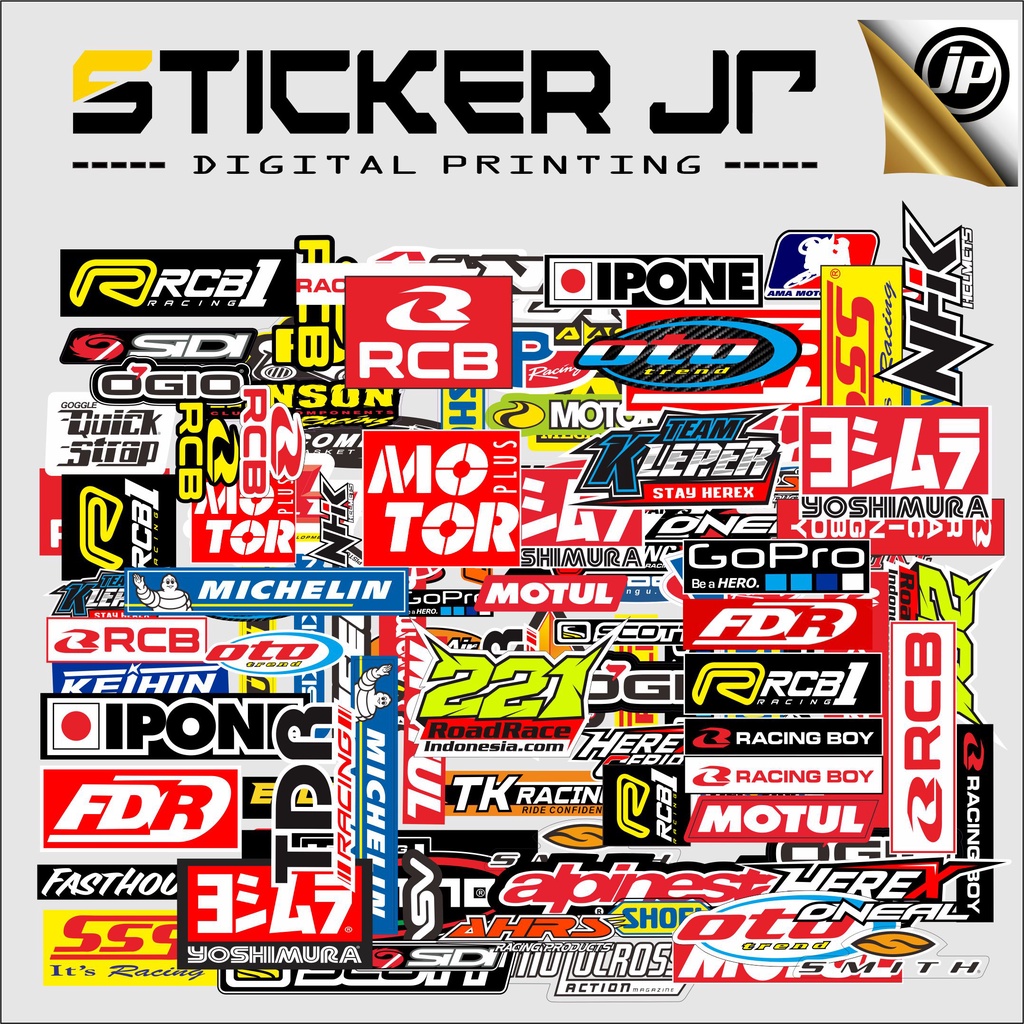 Jual [ SJP ] 85 PCS STICKER PACK RACING STIKER RACING STIKER MOTOR ...