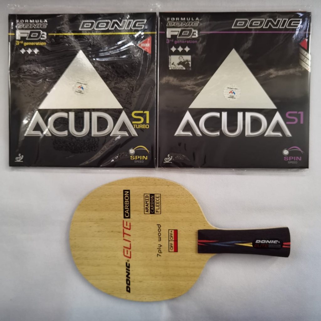 Jual DONIC - Bat Tenis meja Donic Elite Carbon set rubber acuda | Shopee Indonesia