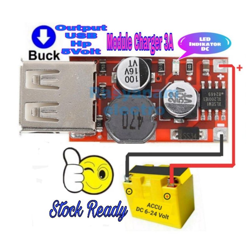 Jual Modul Step Down Charger DC 6-30Volt TO DC-5Volt 3A | Shopee Indonesia