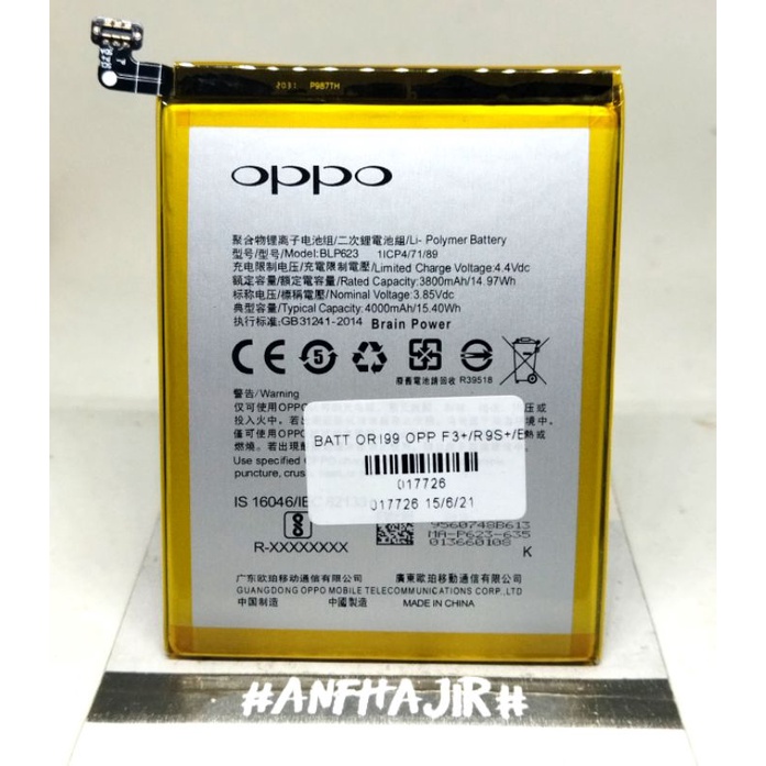 Jual BATRE BATREI BATERAI BATTERY OPPO BLP623 BLP-623 BLP 623 F3 F 3 ...