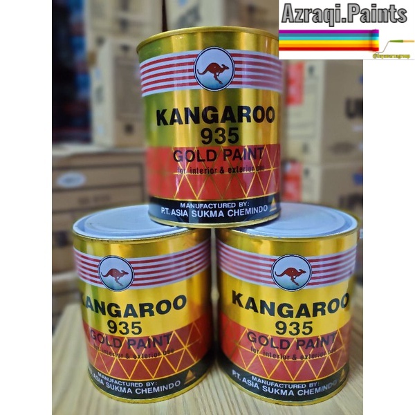 Jual CAT WARNA EMAS KANGAROO GOLD 935 ( 1 KG ) / CAT MINYAK BESI ...