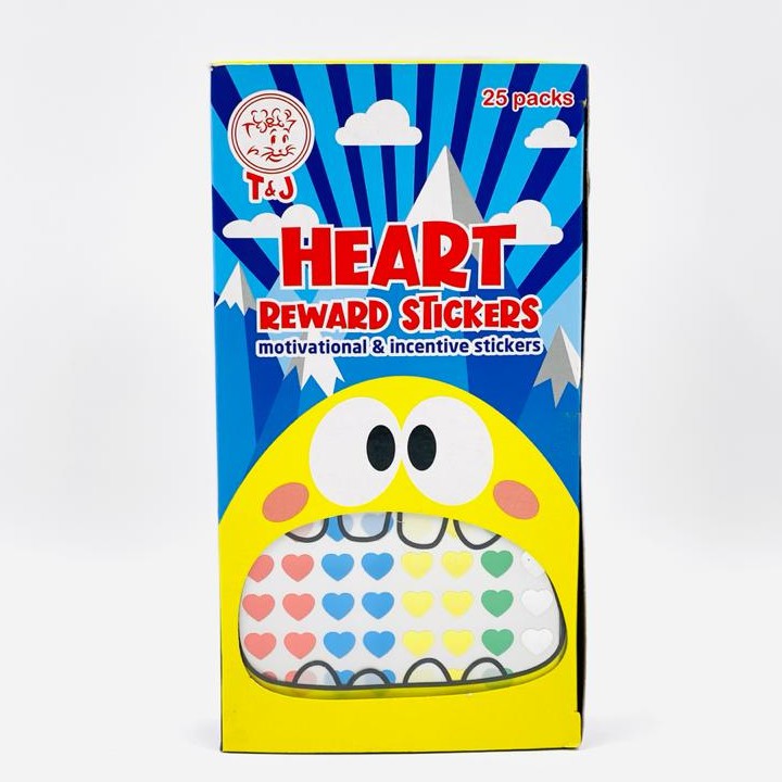 Jual REWARD STICKER T&J HATI / Stiker Label Penanda Hadiah T&J Bentuk ...