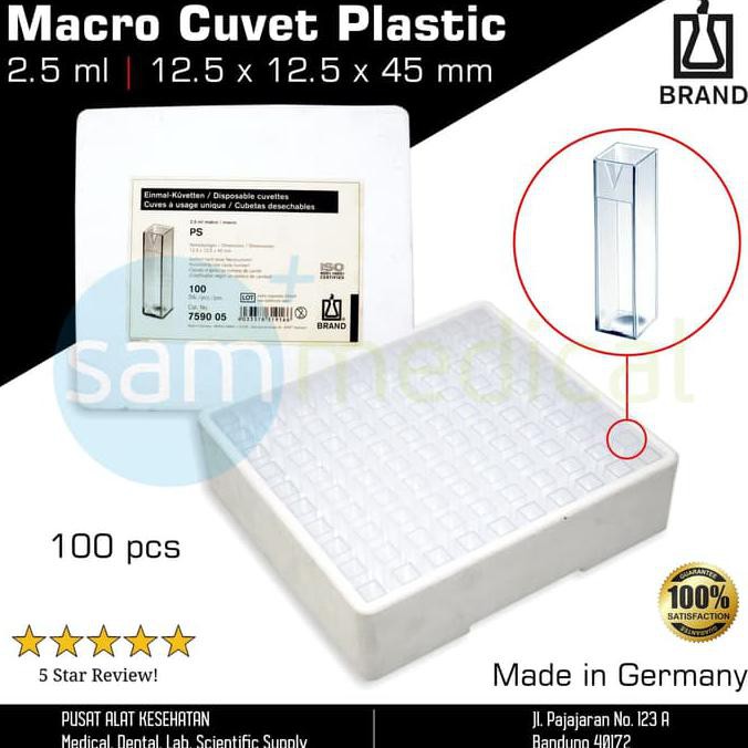 Jual BRAND CUVET MACRO PLASTIK DISPOSABLE KUVET 2.5 ML EXCLUSIVE ...