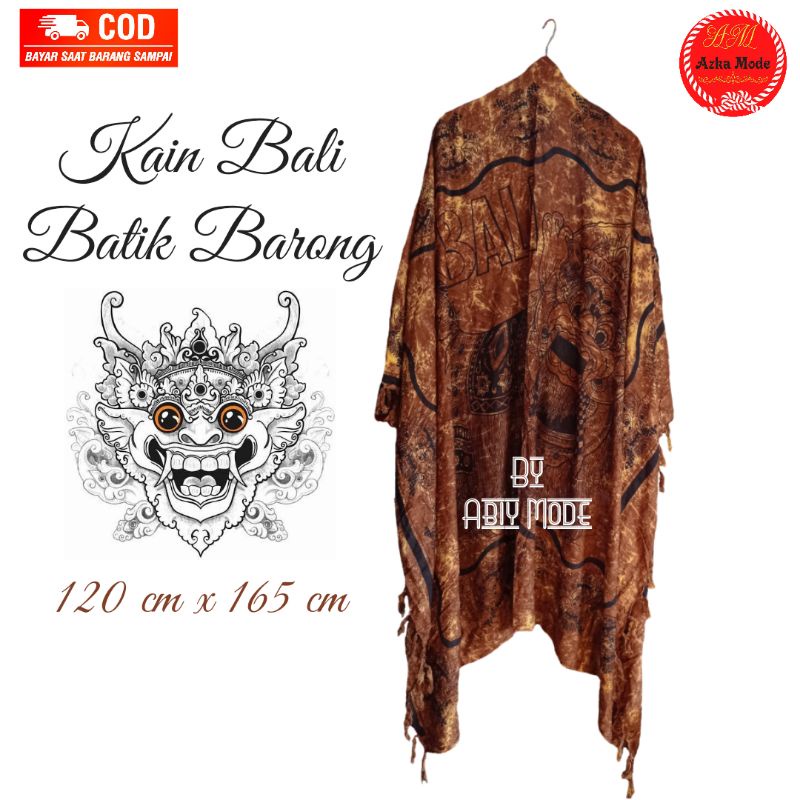 Jual Kain Bali Pantai - Kain Bali Motif Batik Barong - Sarung Pantai ...