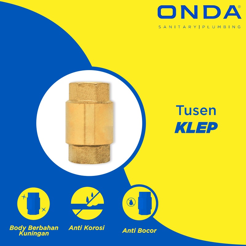 Jual ONDA Tusen Klep Brass Foot Valve Long 1/2" 3/4" | Shopee Indonesia