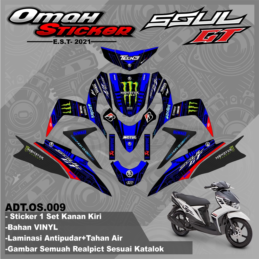 Jual Decal Sticker Soul GT 110 Fullbody .Sticker Decal Soul GT Full ...
