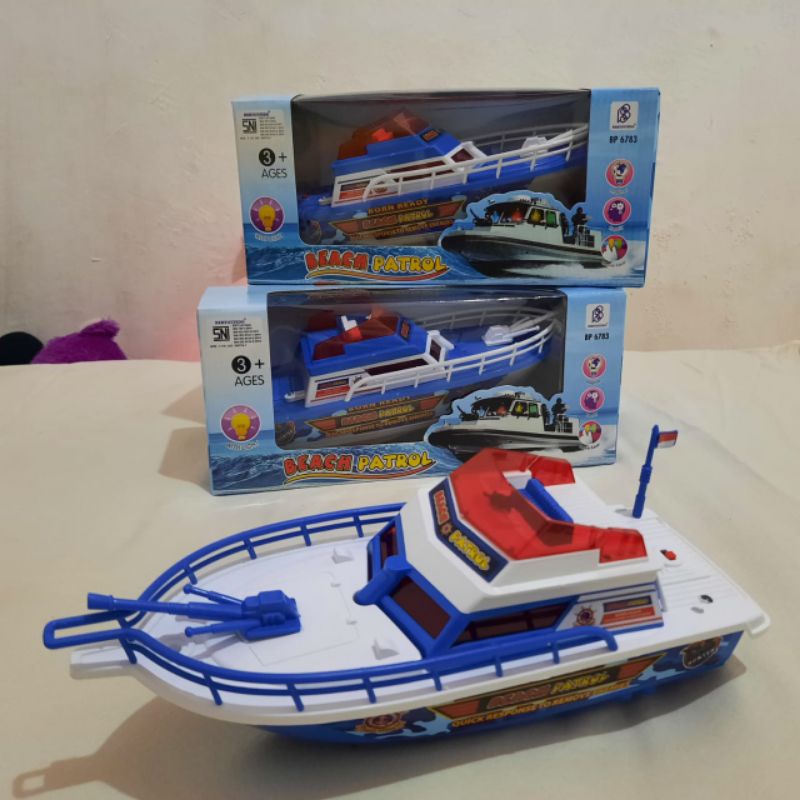 Jual Mainan Speed Boat Beach Patrol kapal Perahu | Shopee Indonesia