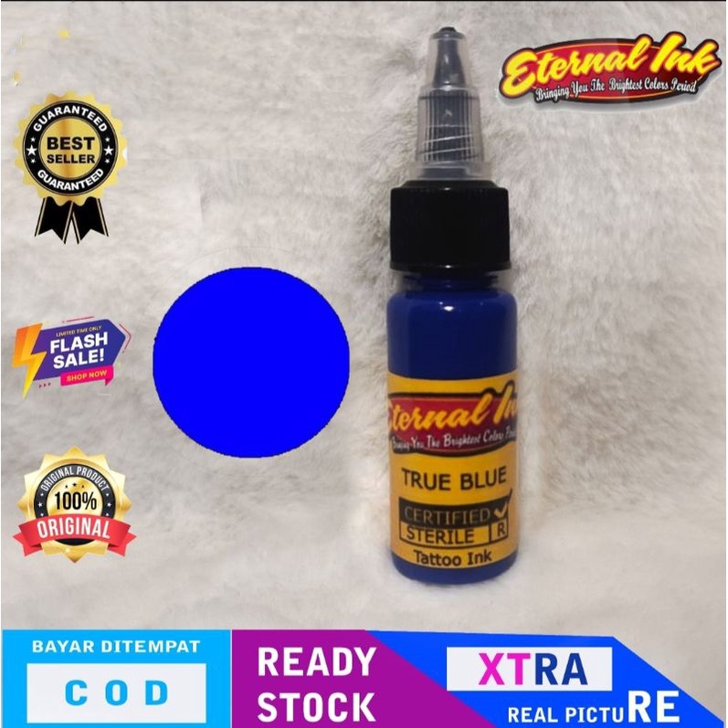 Jual 15mili tinta tato original eternal ink true blue | Shopee Indonesia