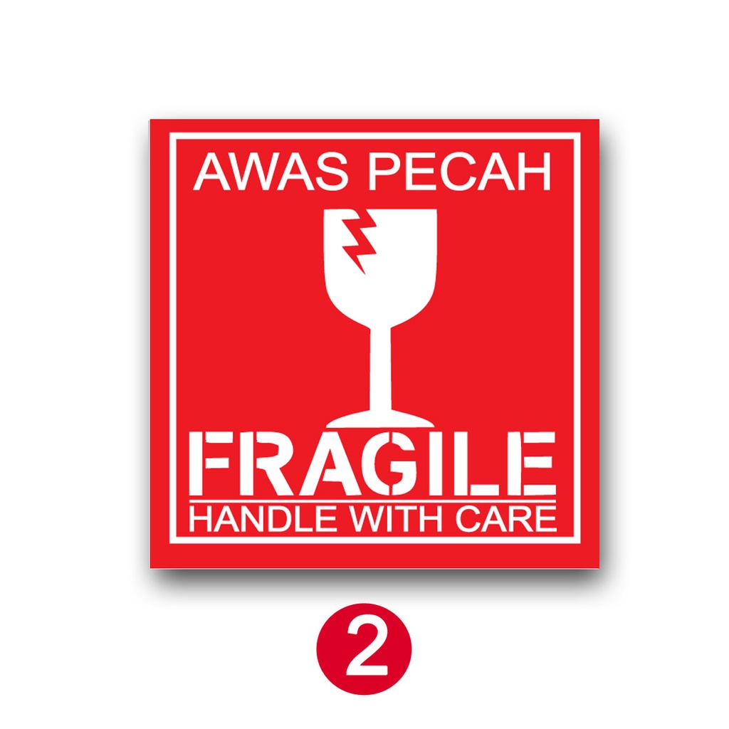 Jual STIKER LABEL/ HATI-HATI/ FRAGILE/ PENGIRIMAN MAKANAN/ FOOD ...