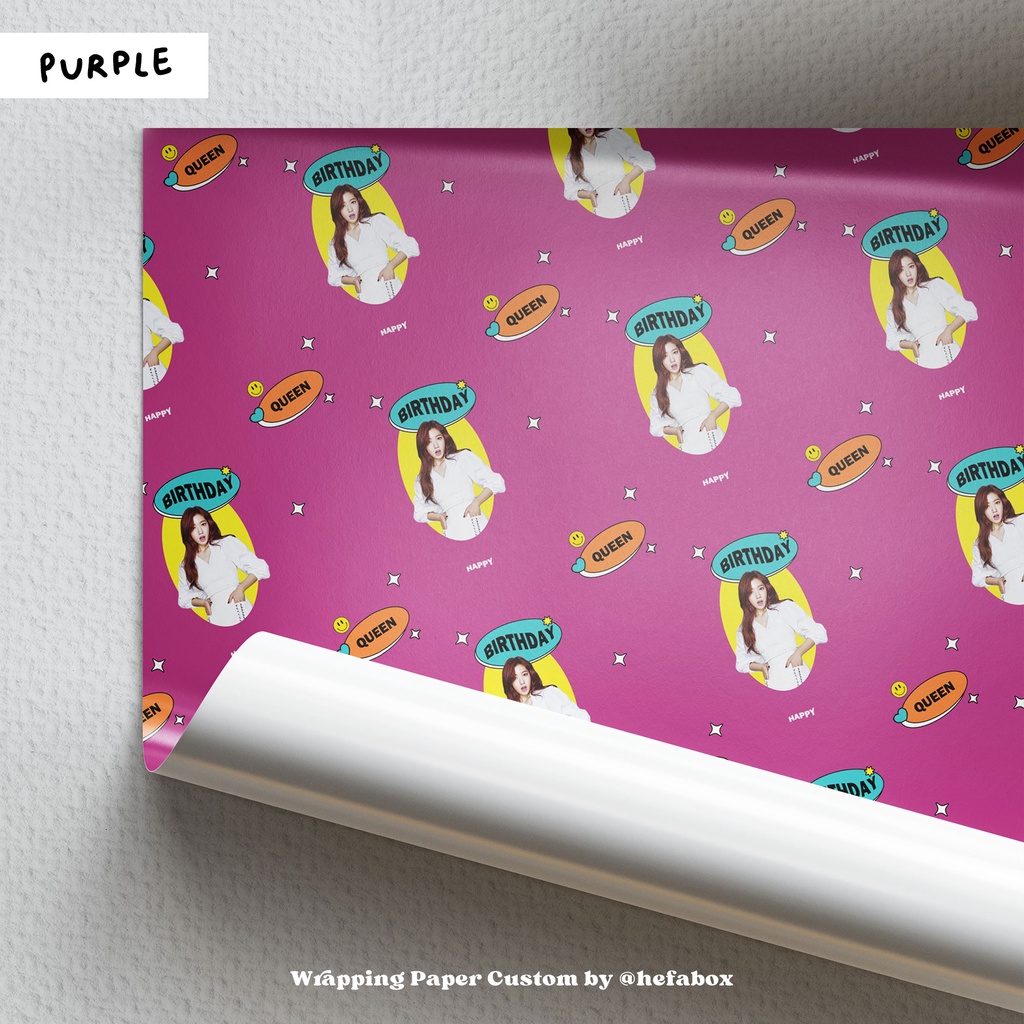 Jual Kertas Kado Custom Pattern Foto / Wrapping Paper Custom Hefabox ...