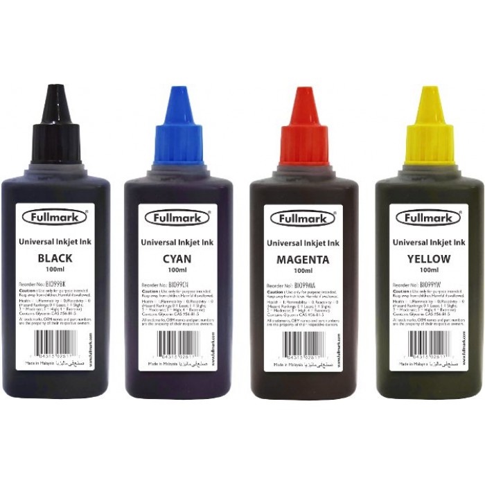 Jual TINTA UNIVERSAL FOR CANON HP DAN EPSON FULLMARK 100 ML | Shopee ...