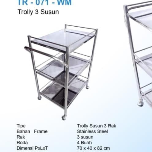 Jual Meja troli instrumen 3 susun 2 laci | Shopee Indonesia