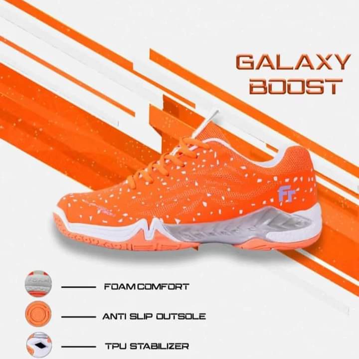 Jual Sepatu Badminton Felet/Fleet Original Galaxy Boost Orange | Shopee Indonesia