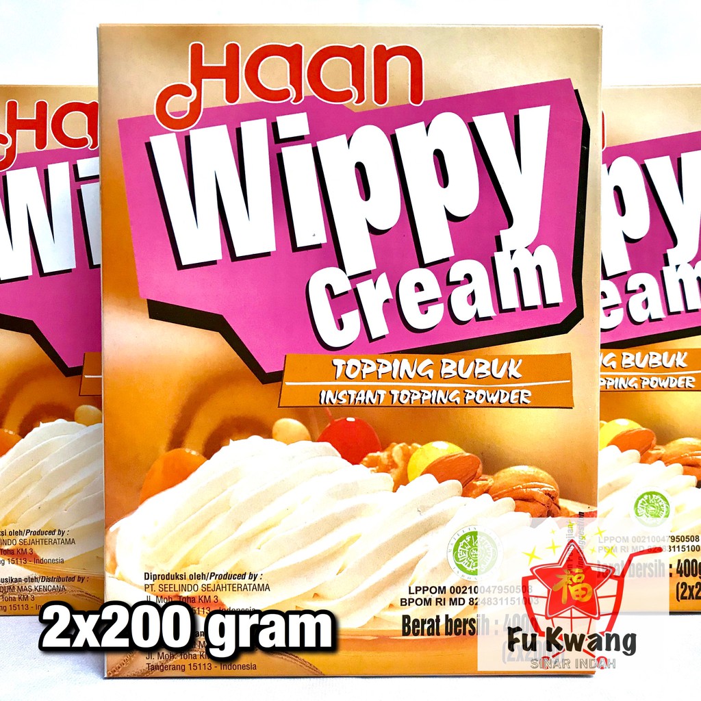 Jual Haan Wippy Whippy Whipped Whip Whipping Cream Topping Bubuk 400 ...